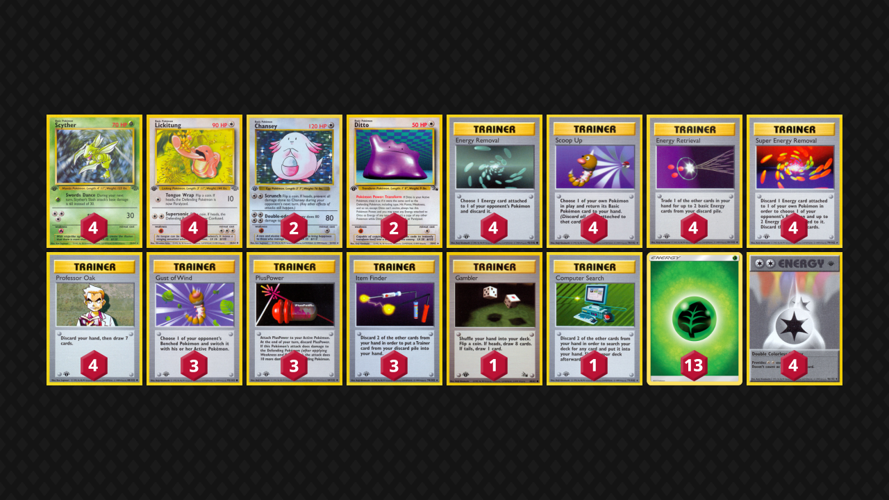 50+ Decks for the Base – Fossil Format - Pokémon 1999